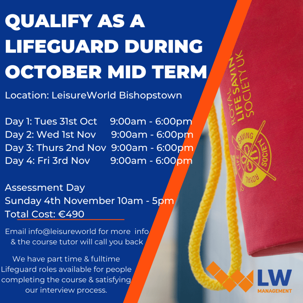 RLSS Pool Lifeguard Course - LeisureWorld Cork