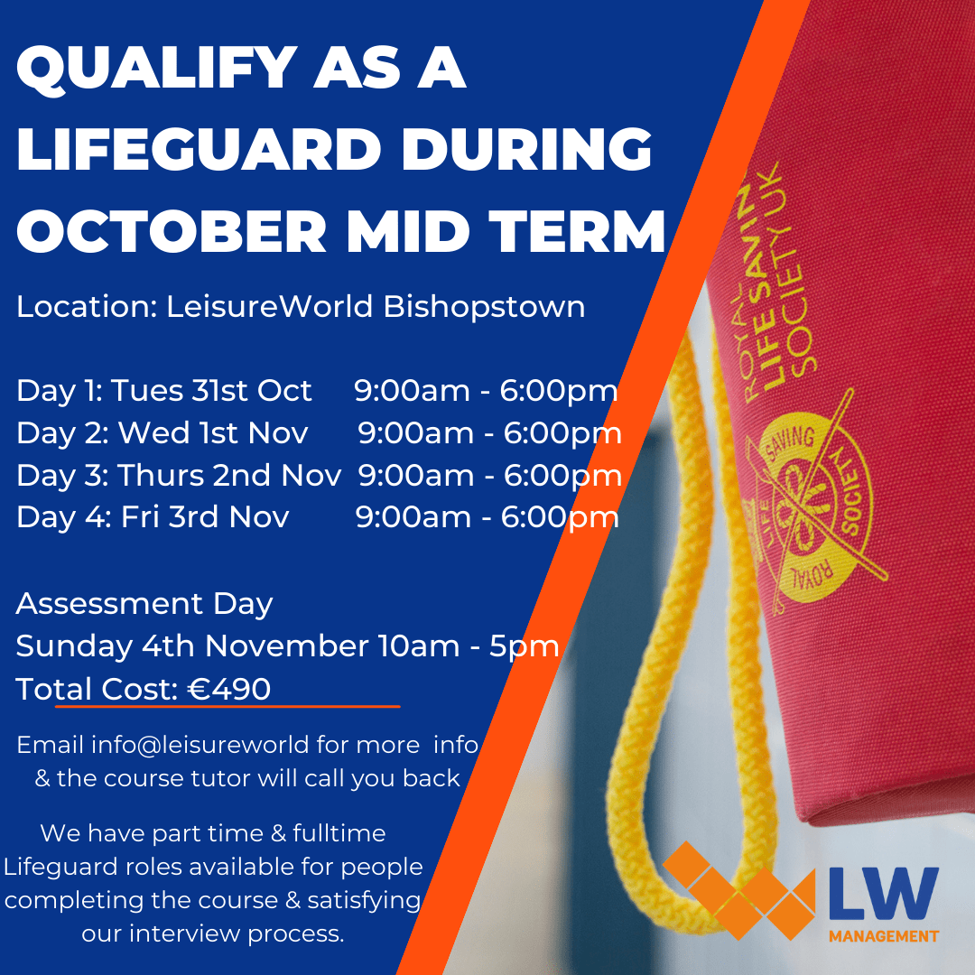 RLSS Pool Lifeguard Course - LeisureWorld Cork
